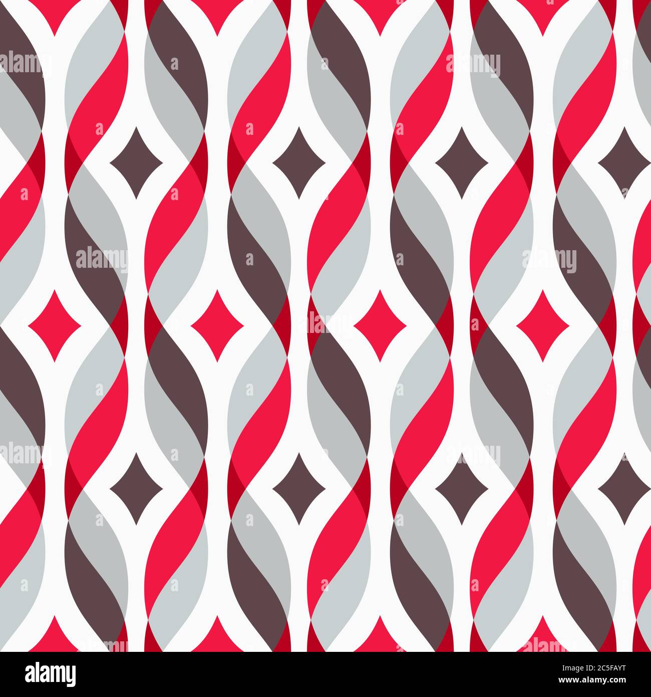 Design elements - colorful waves and diamonds. Seamless background ...