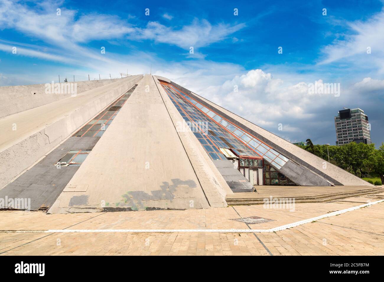 The Pyramid in Tirana, built by dictator Enver Hoxha in a beautiful ...