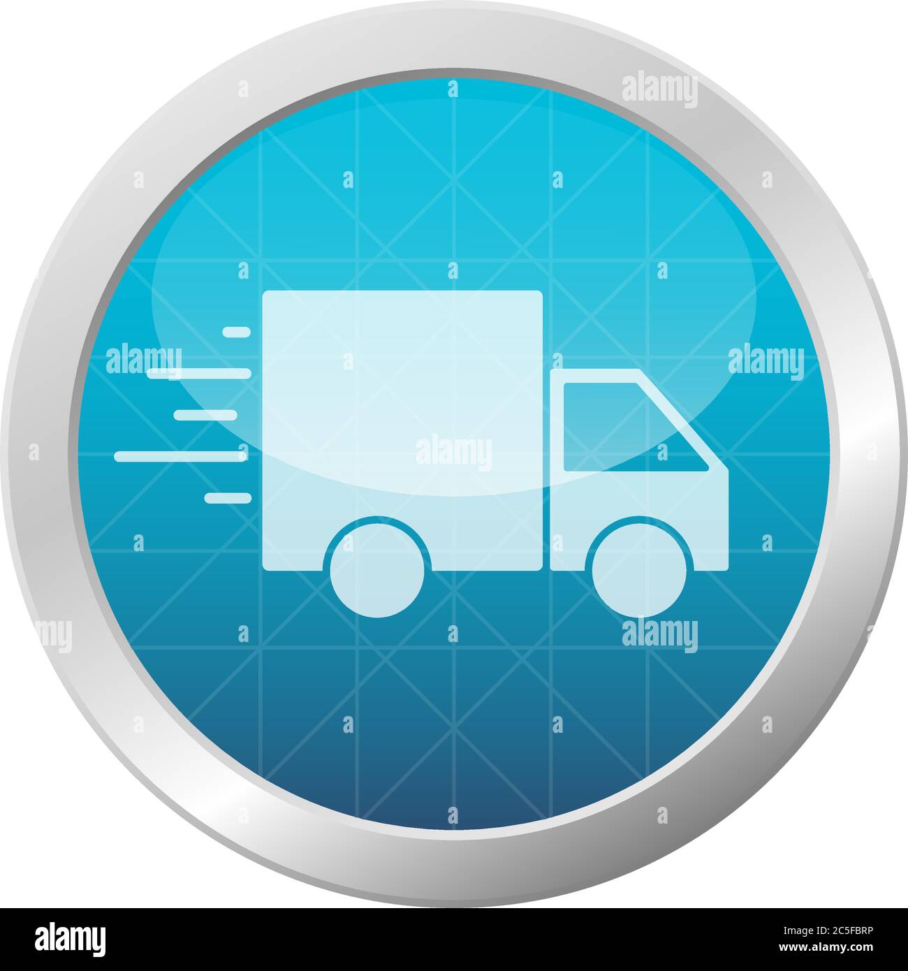 Online store delivery service concept icon. Logistics and shipping van ...
