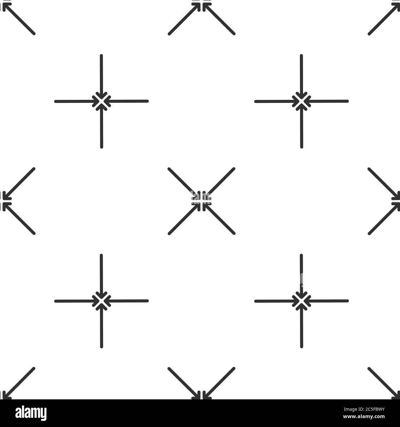 Exit full screen pattern linear style. Stock vector illustration ...