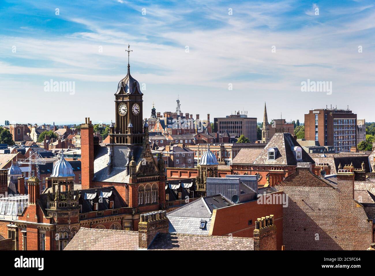 Panoramic aerial view of York in North Yorkshire in a beautiful summer ...
