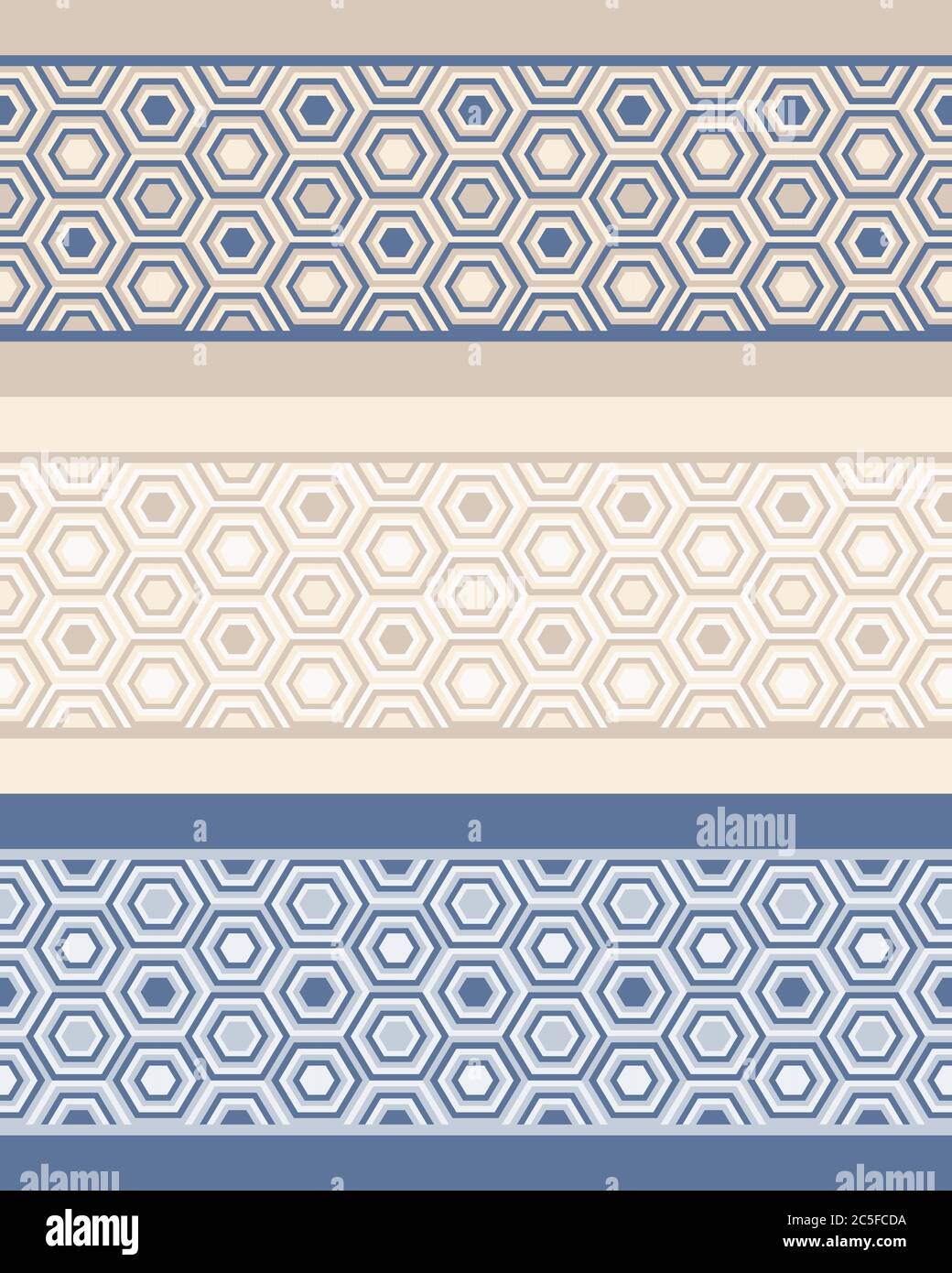Three borders with fashion abstract geometrical pattern with hexagons ... Three borders with fashion abstract geometrical pattern with hexagons ...