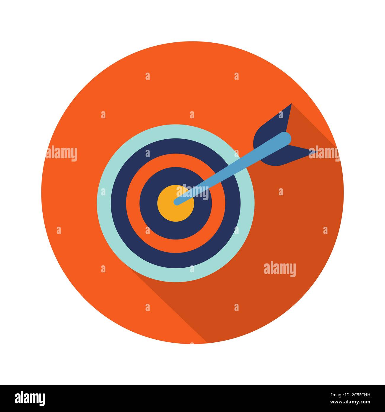 Target arrow icon in trendy flat style isolated. Stock Vector ...