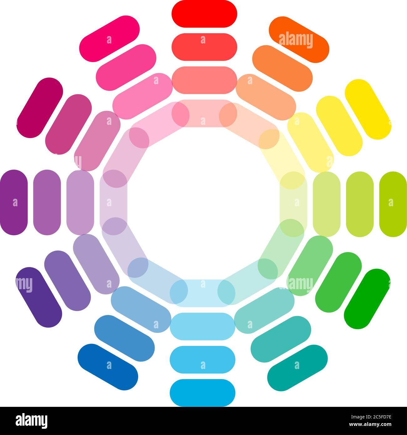 Color wheel isolated circle on white background vector illustration ...
