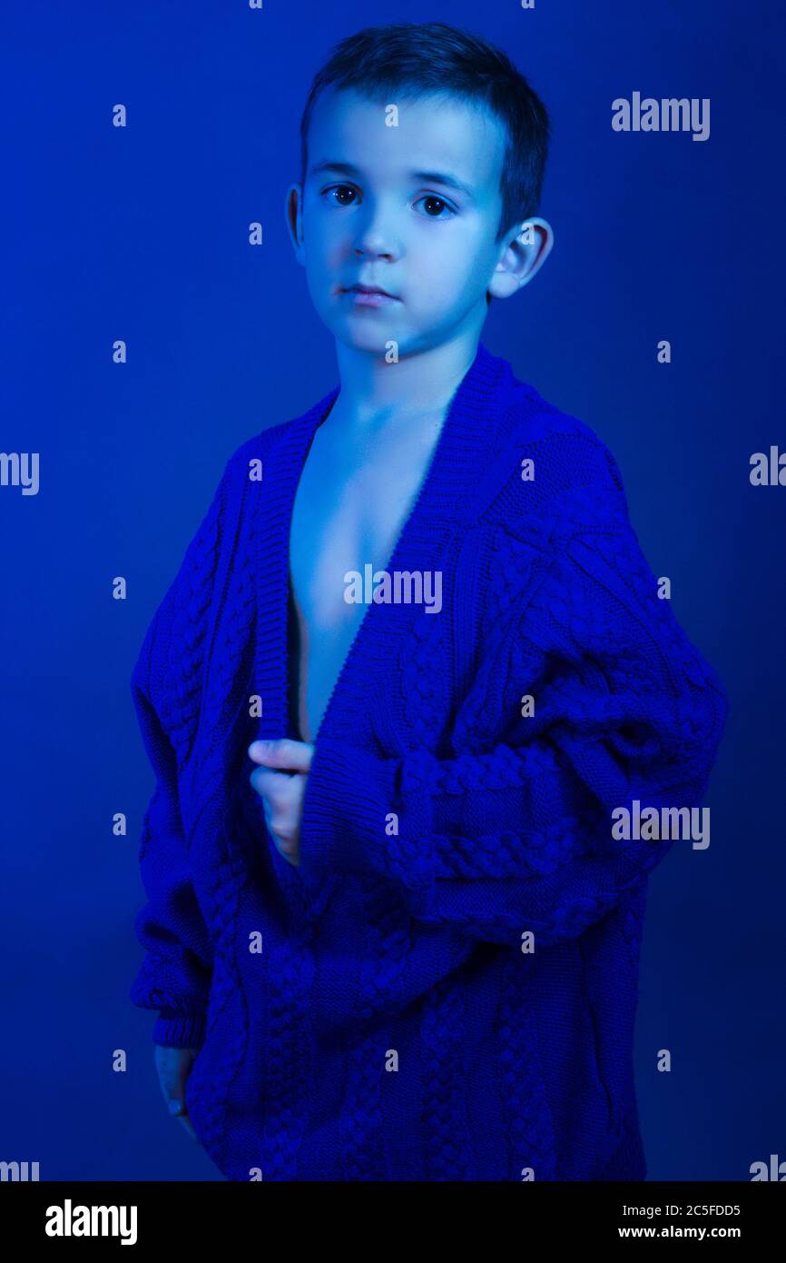 Cute teen boy studio portrait hi-res stock photography and images - Alamy