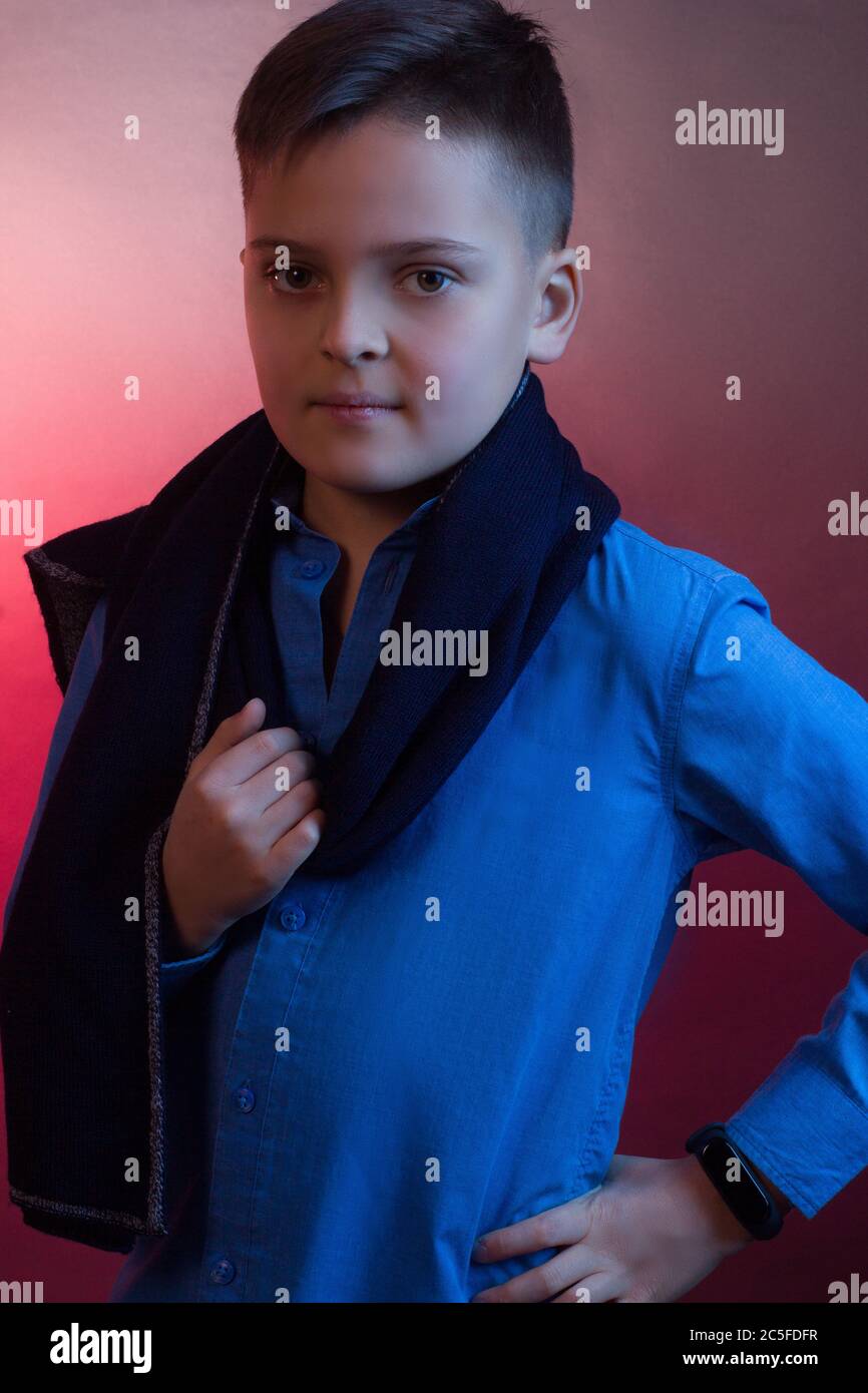 Boy In A Blue Shirt High Resolution Stock Photography and Images - Alamy