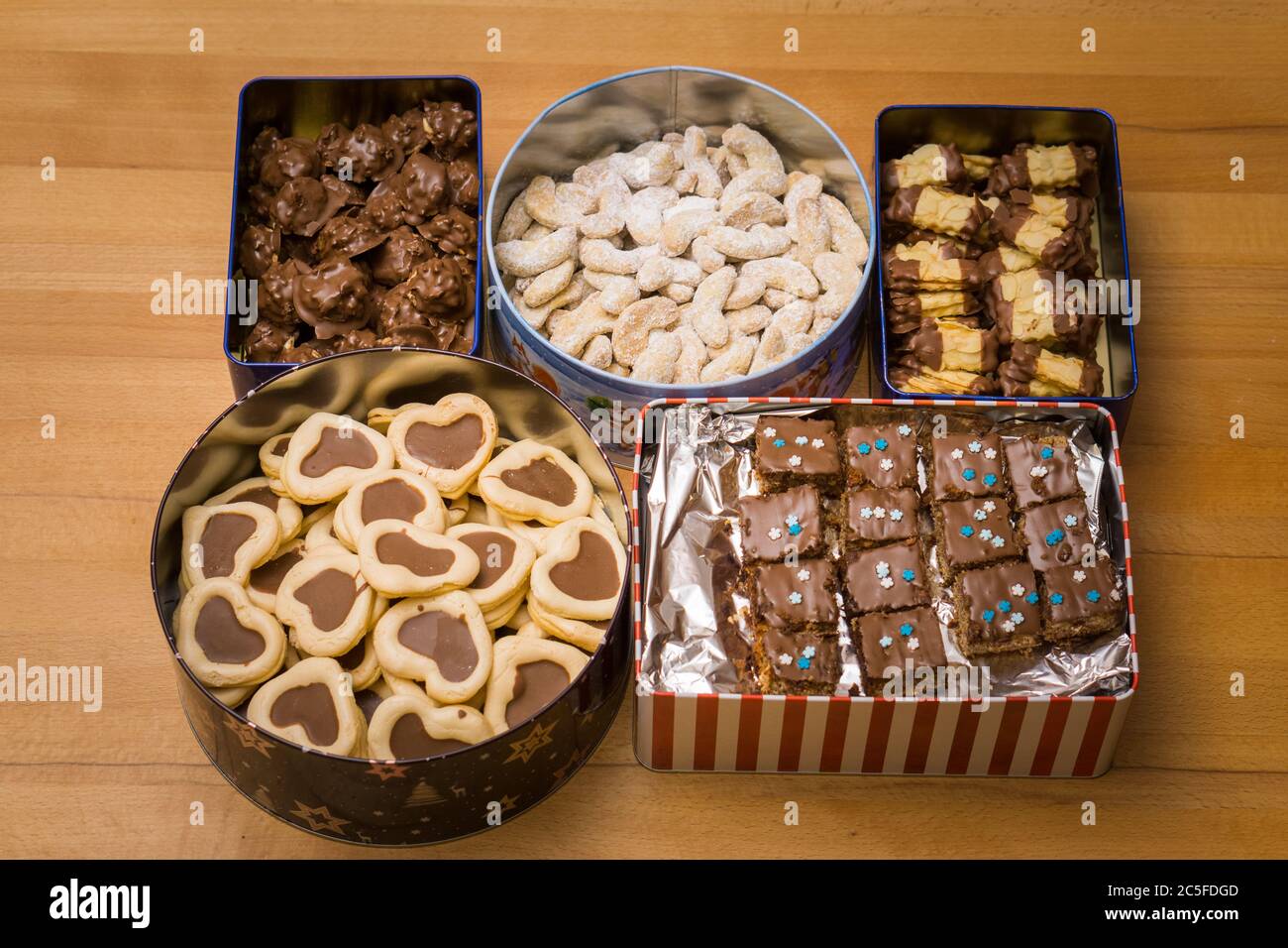 Christmas Bakery. Selection daily Production. Homemade Cookies in Lower ...