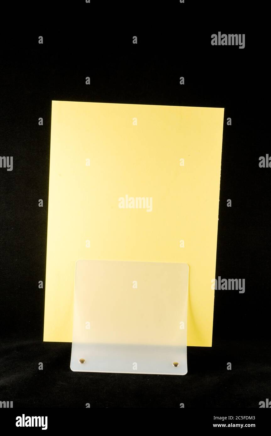 Blank flyer mockup paper holder isolated Plain flier stand Clear ...