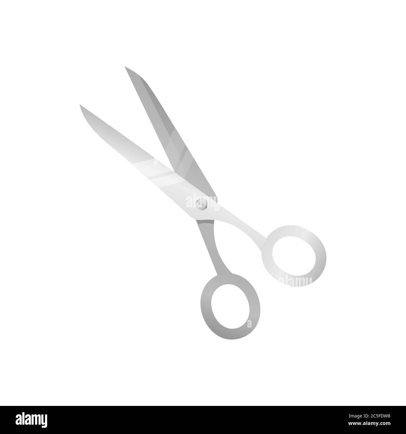 Open scissor on white background. Vector isolated Illustration Stock ...