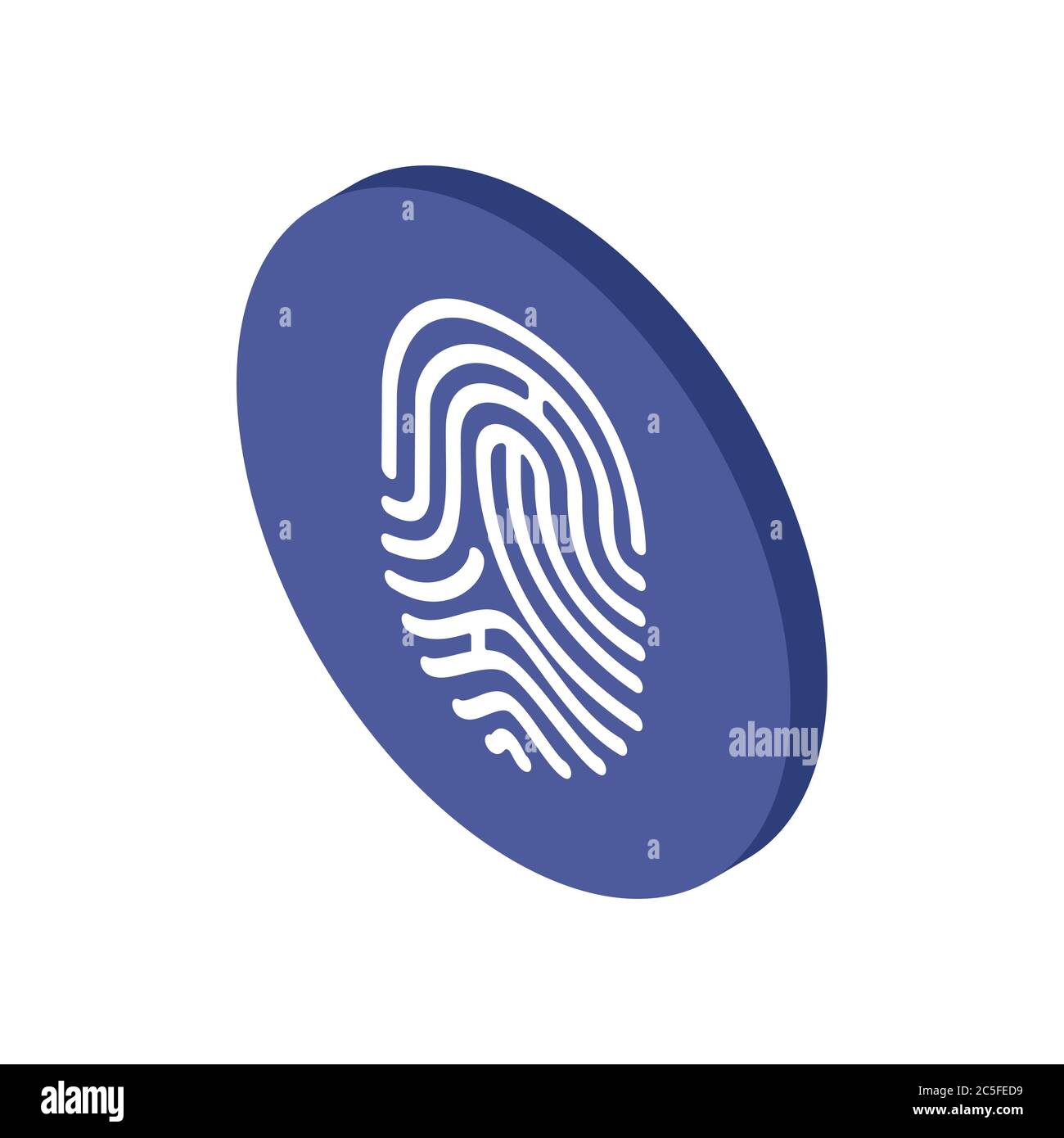 Isometric of Fingerprint Loop Icon. Vector illustration EPS 10 in ...