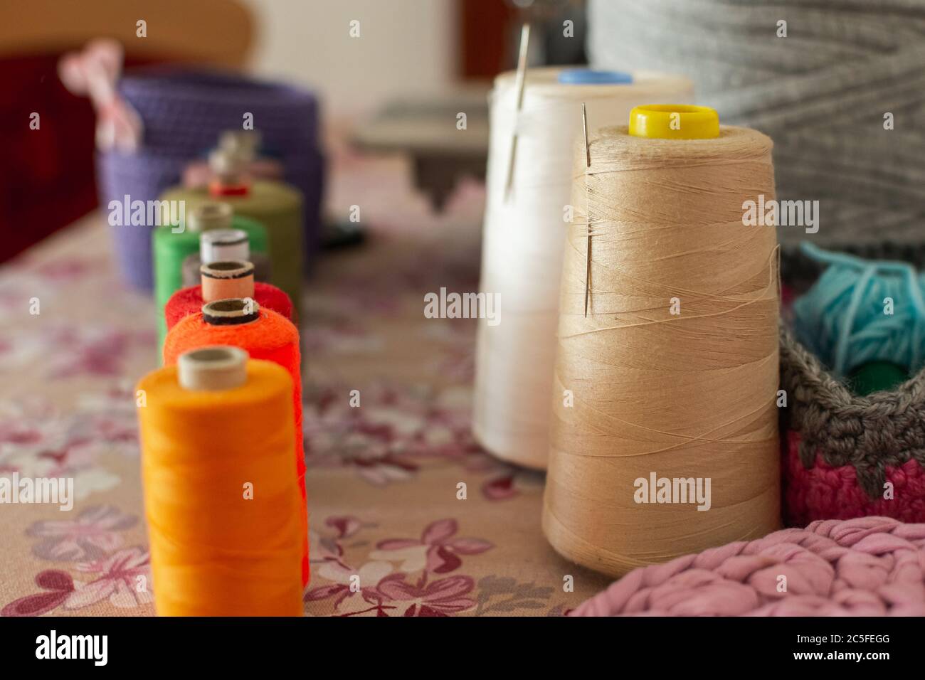 Needles thread sewing machine hi-res stock photography and images - Alamy