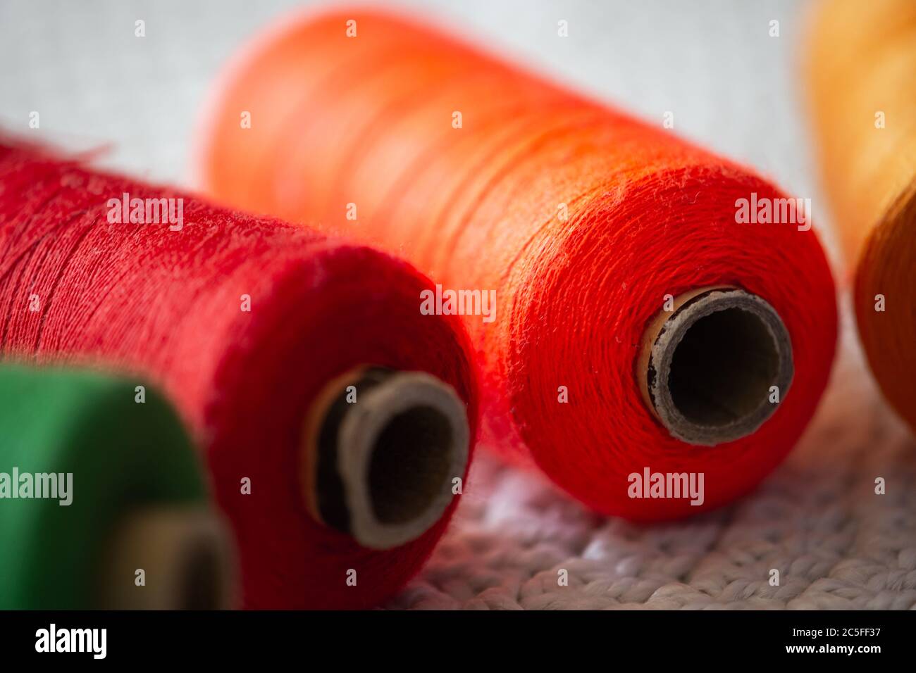 Colorful threads close up Stock Photo - Alamy