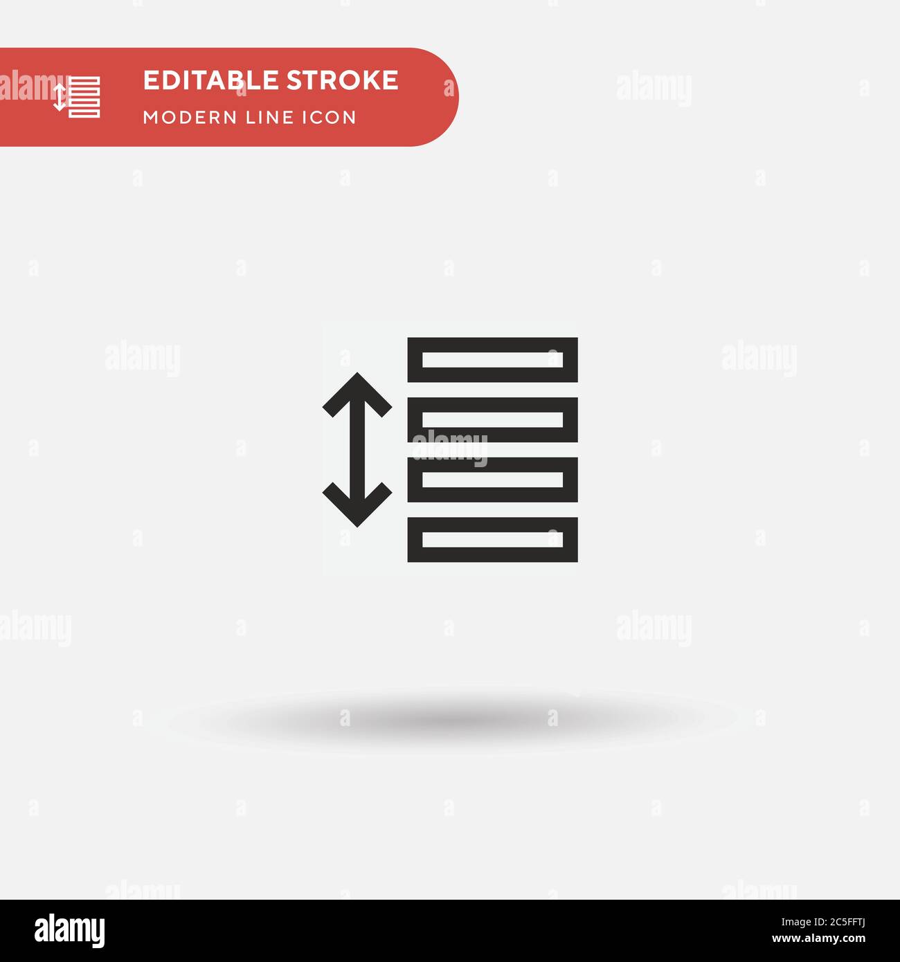 Line Spacing Simple vector icon. Illustration symbol design template ...