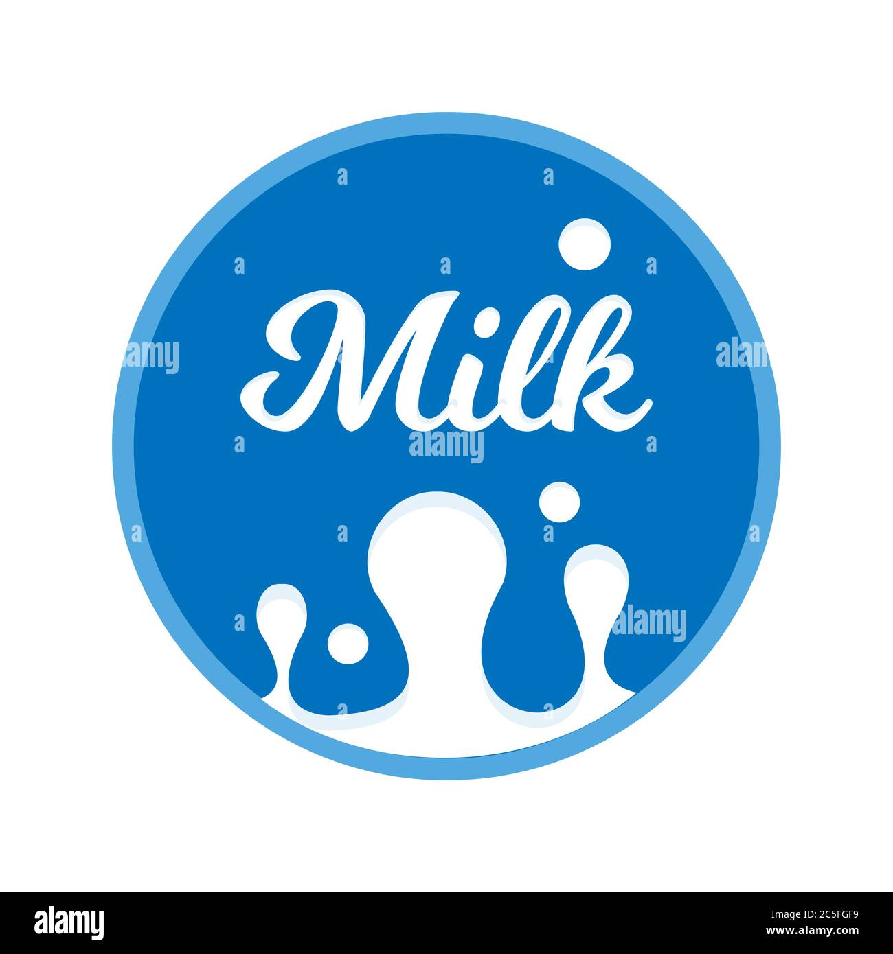 Milk label on white background. Elements for World Milk Day. Stock ...