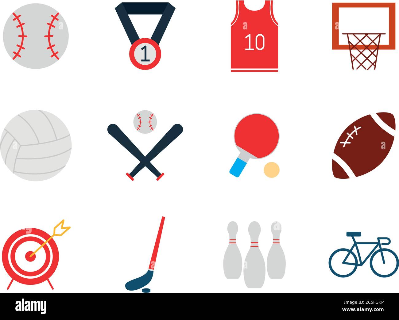 flat style icon set design, Sport hobby competition and game theme ...