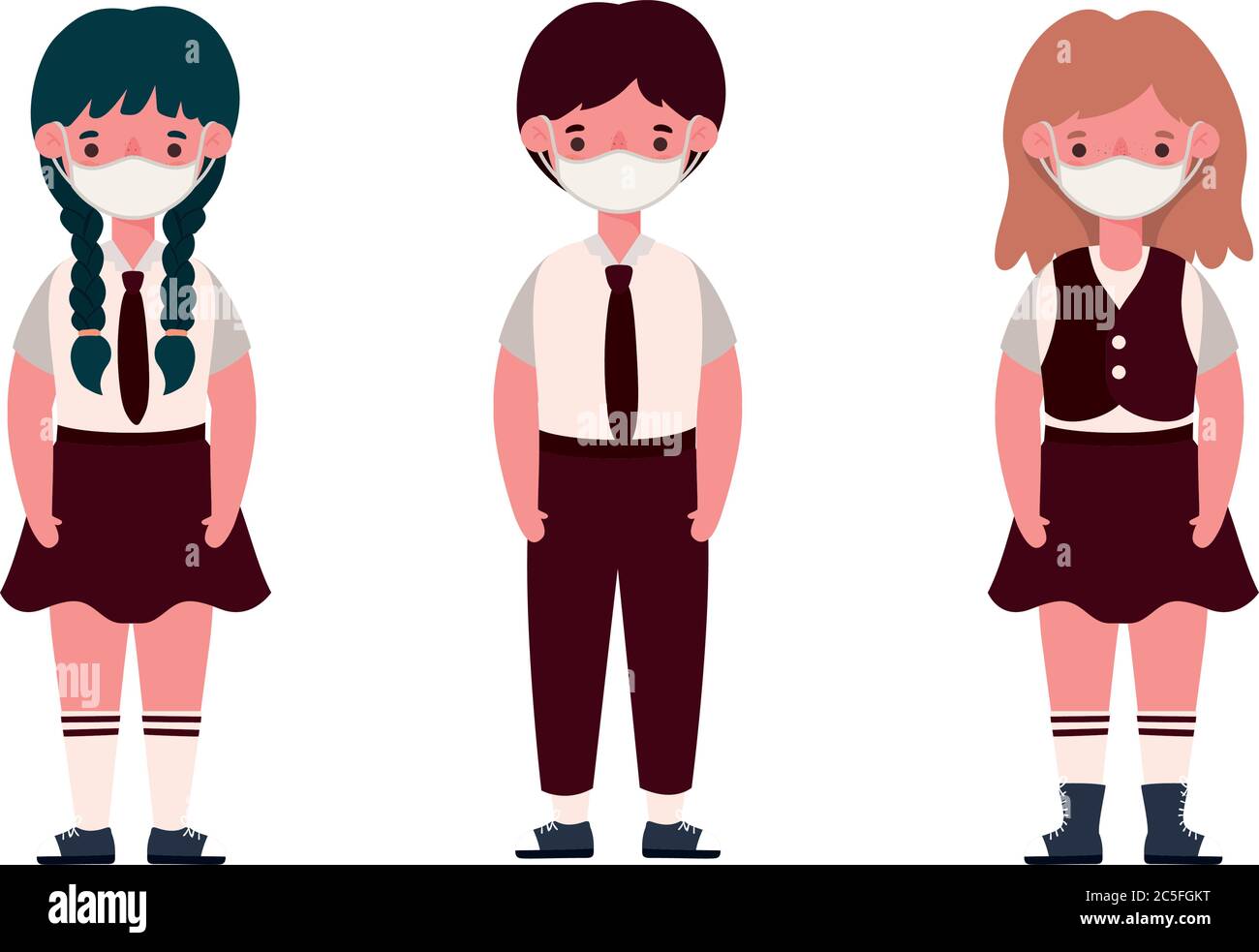 Primary school uniforms Stock Vector Images - Alamy