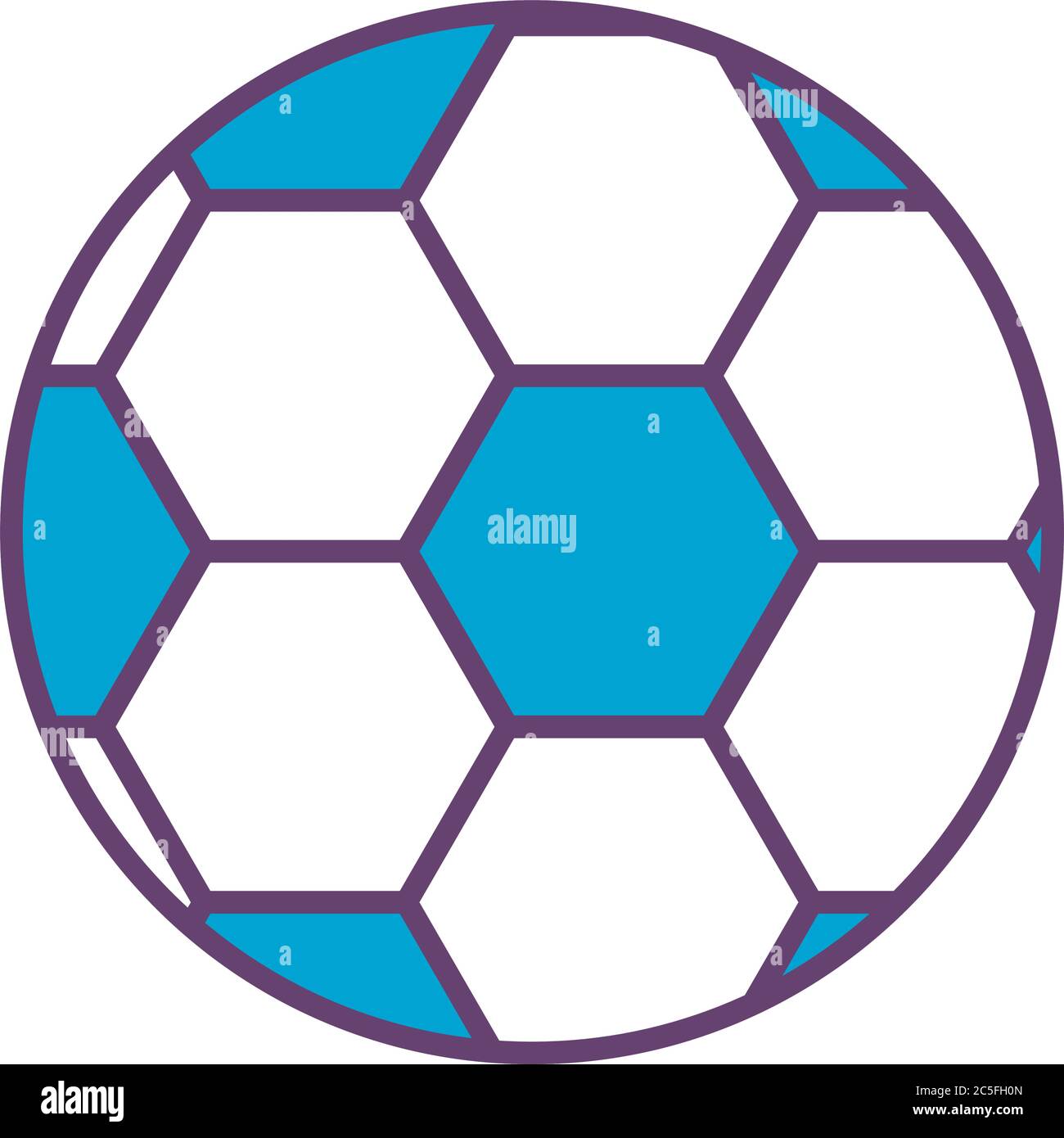 Ball line and fill style icon design, Soccer football sport hobby ...