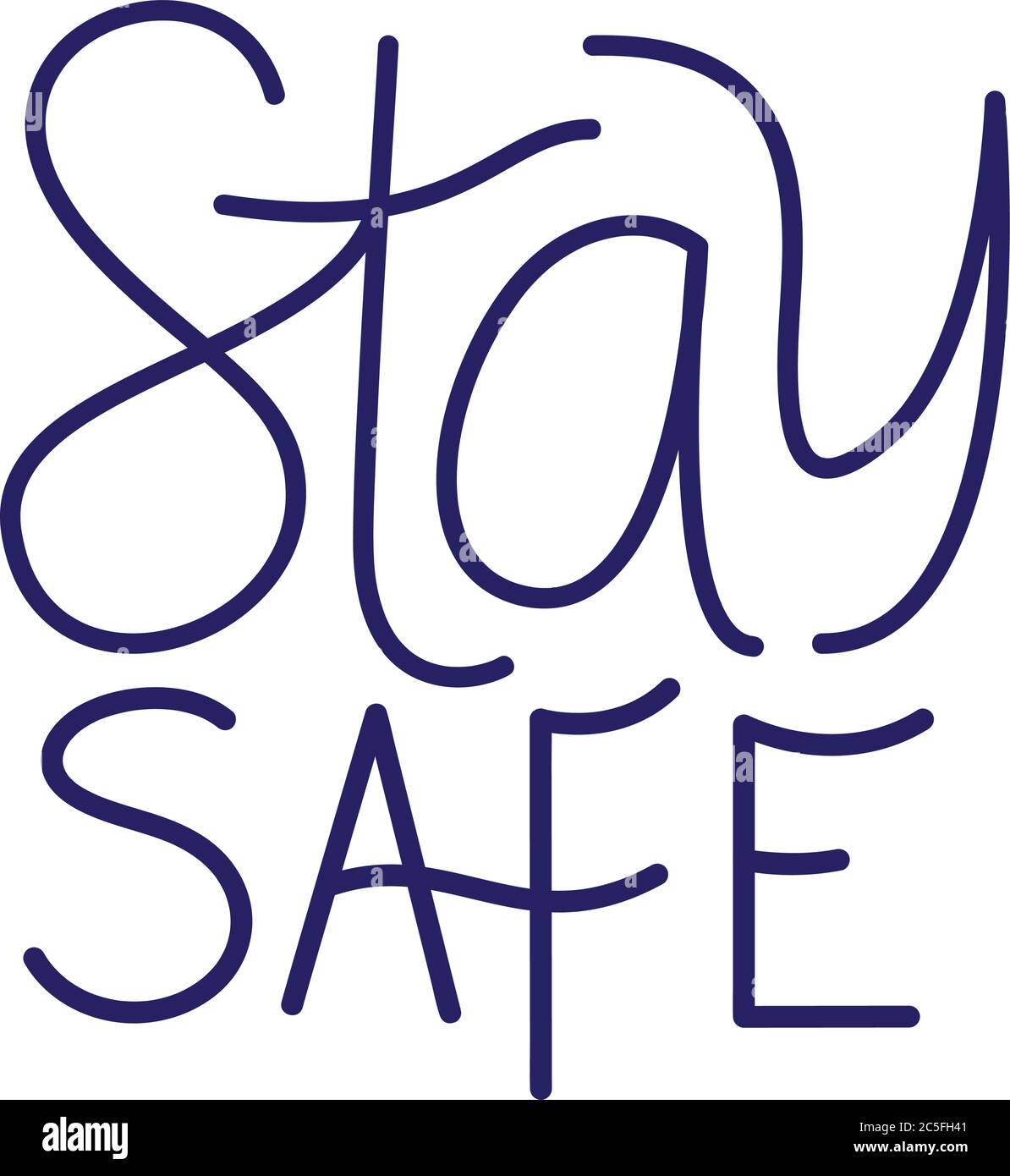 Stay safe text design of Happiness positivity and covid 19 virus theme ...
