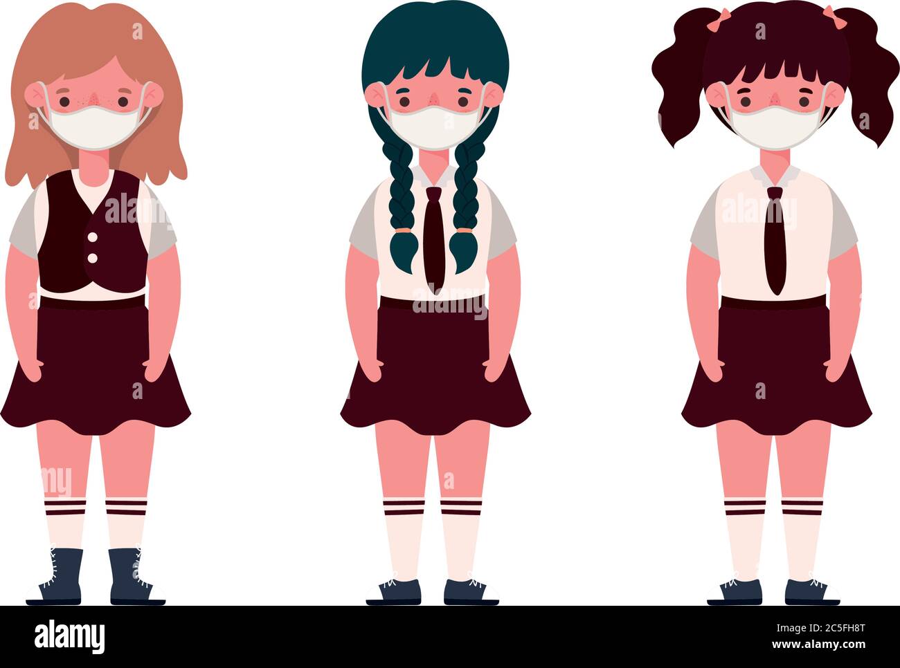 Primary school uniforms Stock Vector Images - Alamy