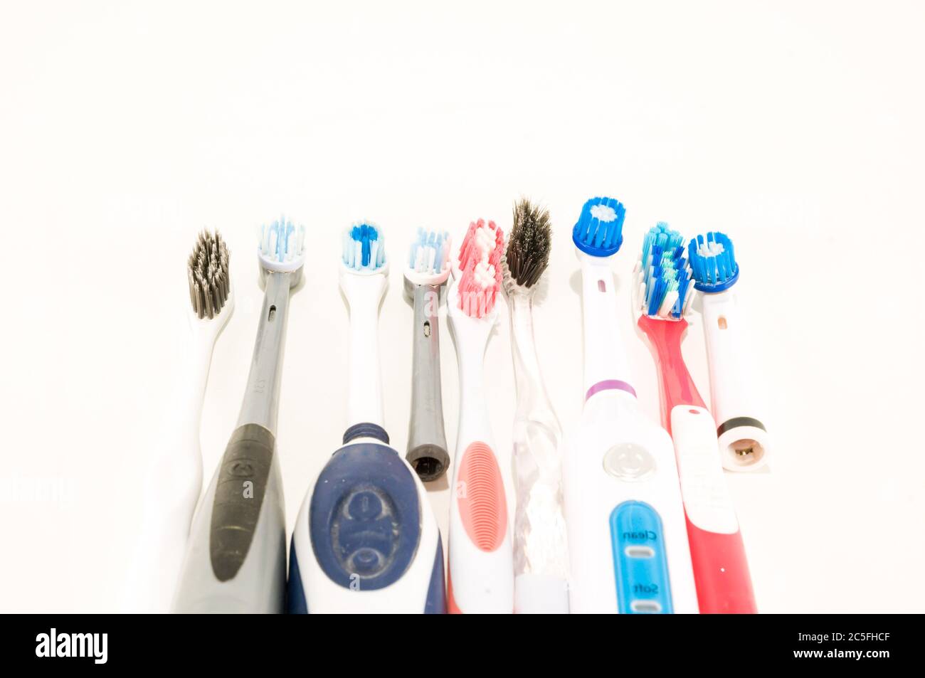 Close-up of toothbrush Object on a Plain Background Stock Photo - Alamy