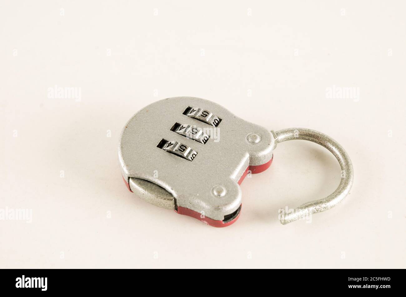 Close-up of combination lock Object on a White Background Stock Photo ...