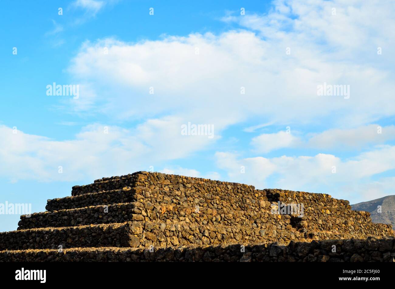Ancient Guanche Guimar Pyramids in Tenerife Island Stock Photo - Alamy