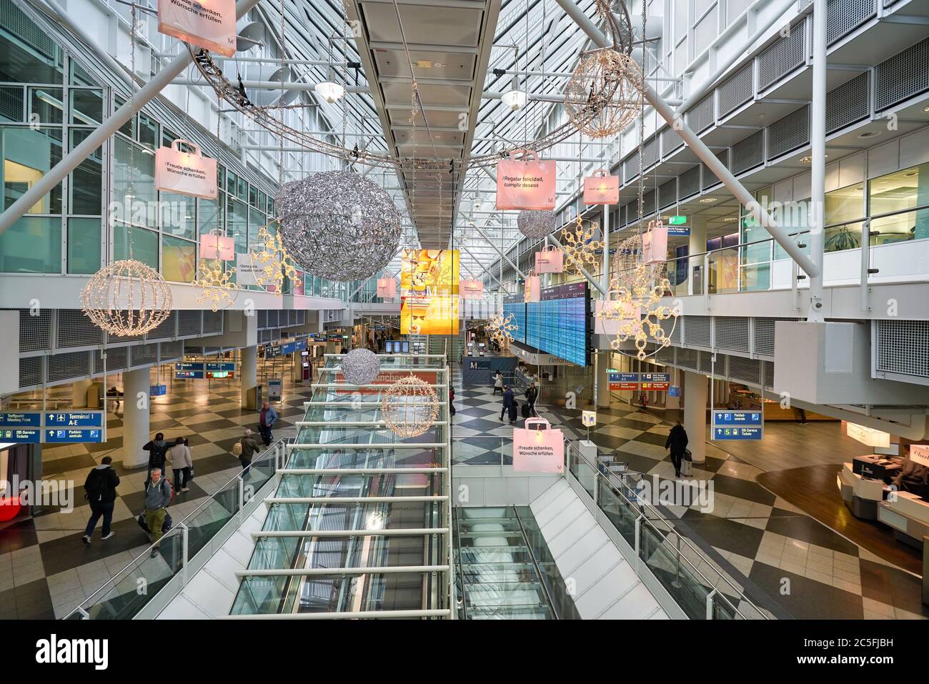 MUNICH, GERMANY - CIRCA JANUARY, 2020: interior shot of Terminal 1 ...