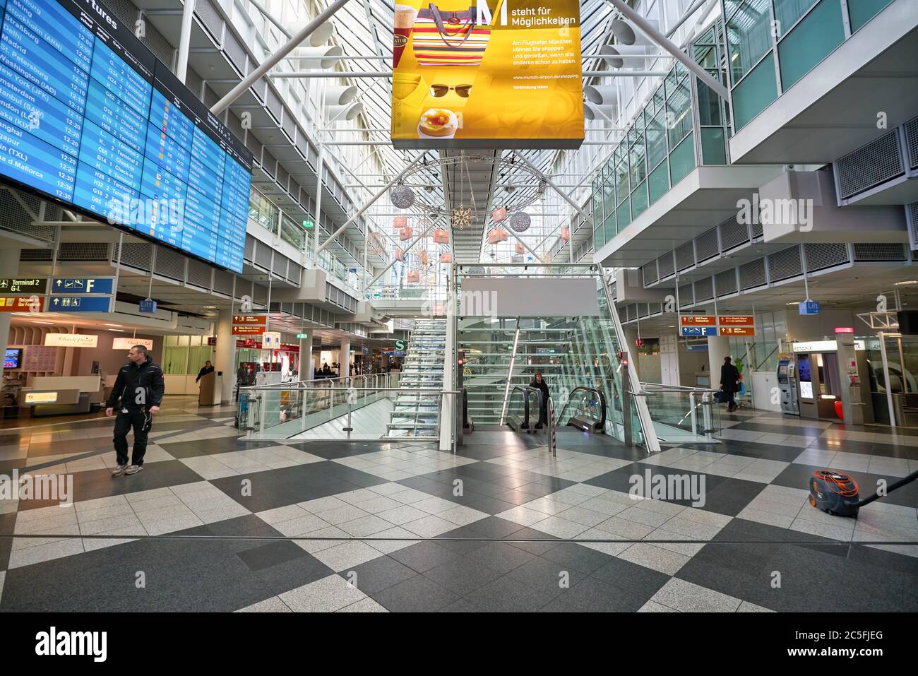 MUNICH, GERMANY - CIRCA JANUARY, 2020: interior shot of Terminal 1 ...