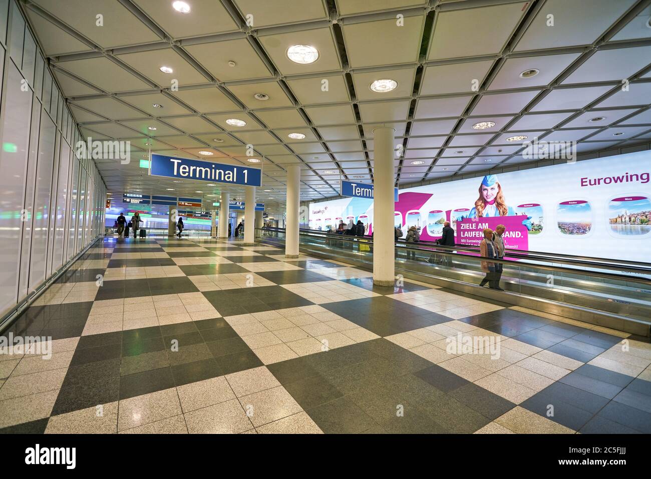 MUNICH, GERMANY - CIRCA JANUARY, 2020: interior shot of Terminal 1 ...
