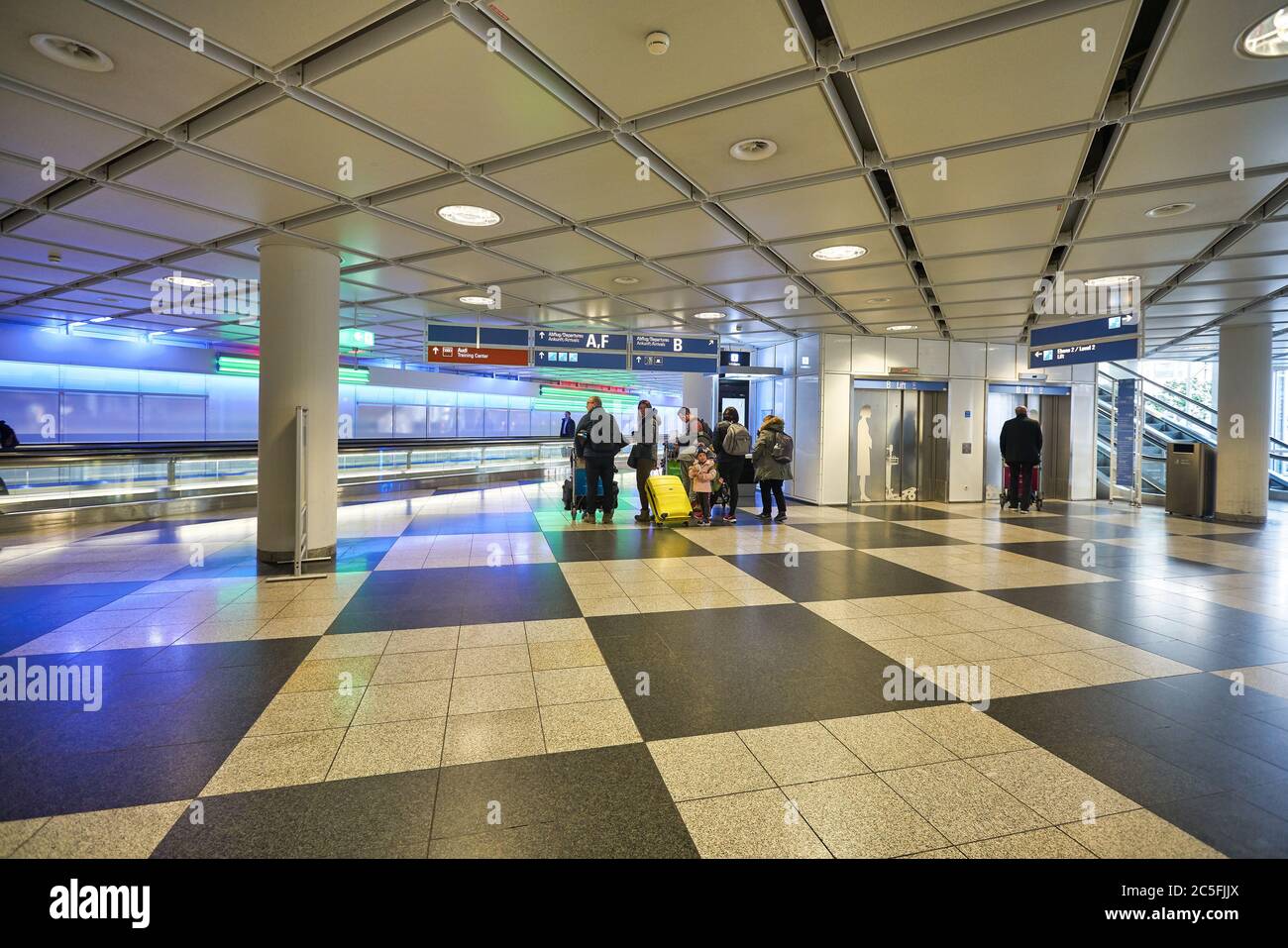 MUNICH, GERMANY - CIRCA JANUARY, 2020: interior shot of Terminal 1 ...