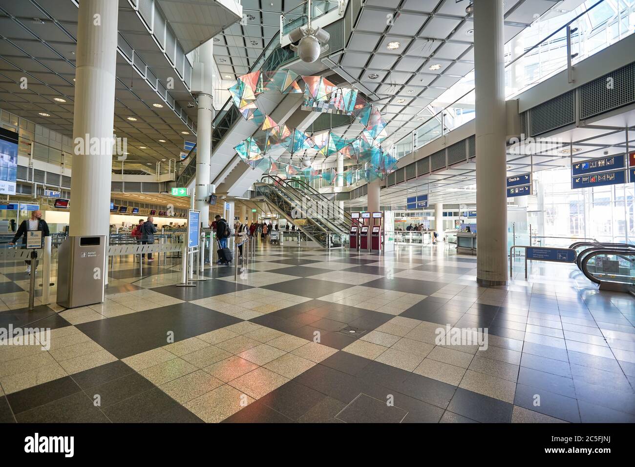 MUNICH, GERMANY - CIRCA JANUARY, 2020: interior shot of Terminal 1 ...