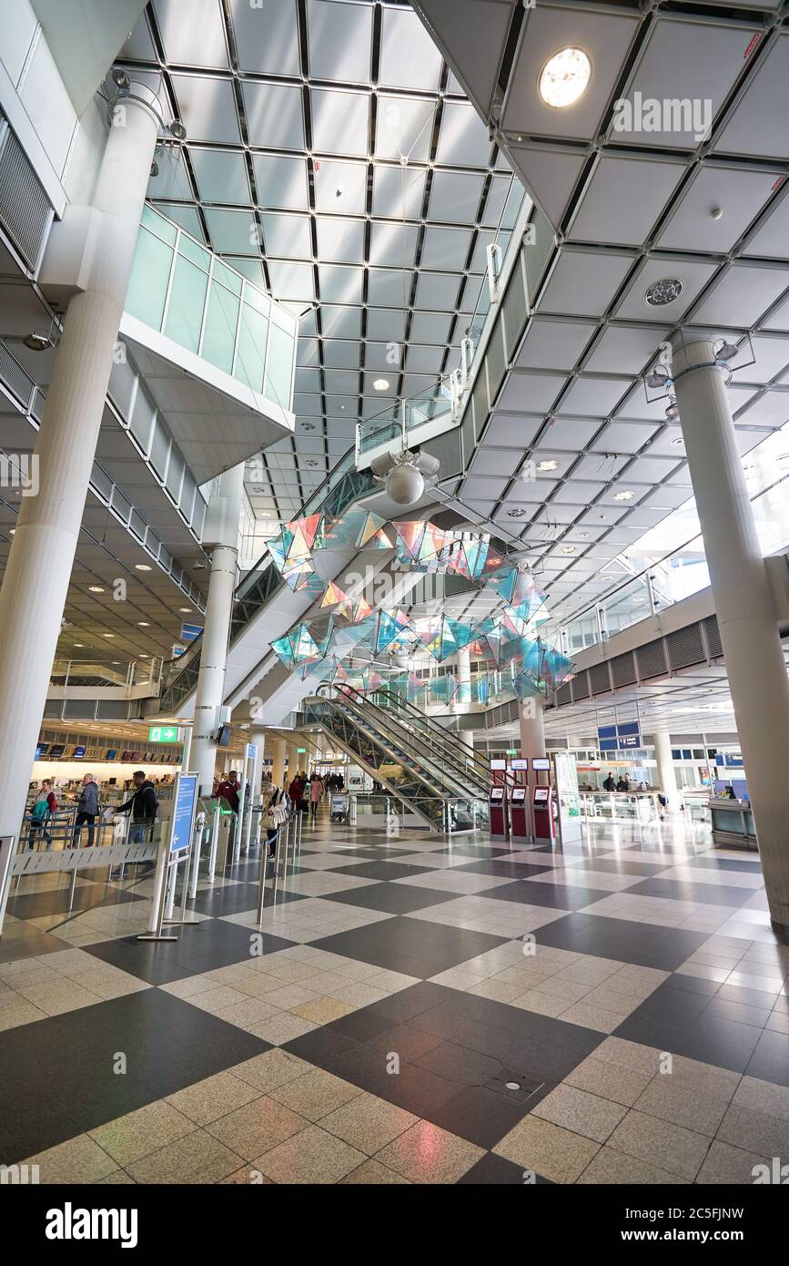MUNICH, GERMANY - CIRCA JANUARY, 2020: interior shot of Terminal 1 ...