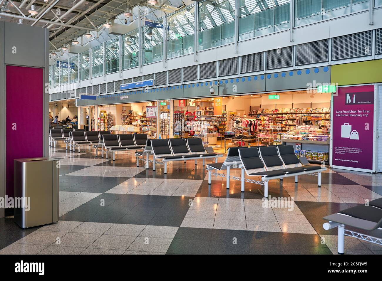 MUNICH, GERMANY - CIRCA JANUARY, 2020: interior shot of Terminal 1, Munich Airport Stock Photo ...