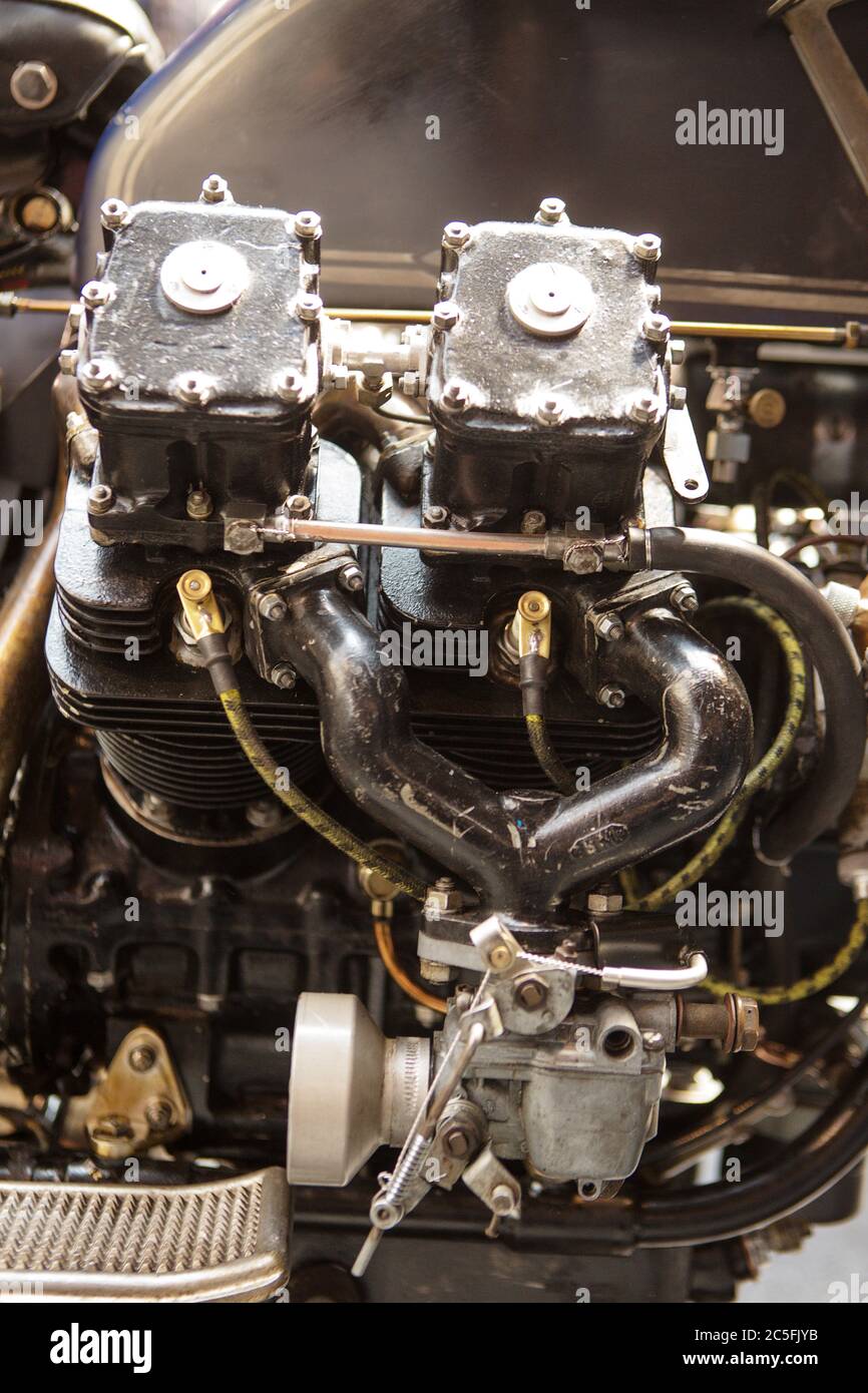 close up detail image of motorbike engine Stock Photo - Alamy