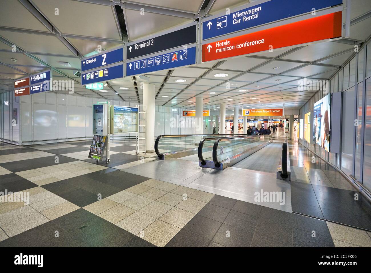 MUNICH, GERMANY - CIRCA JANUARY, 2020: interior shot of Terminal 1 ...
