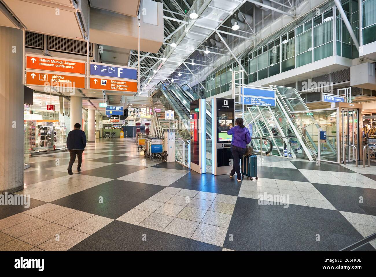 MUNICH, GERMANY - CIRCA JANUARY, 2020: interior shot of Terminal 1 ...