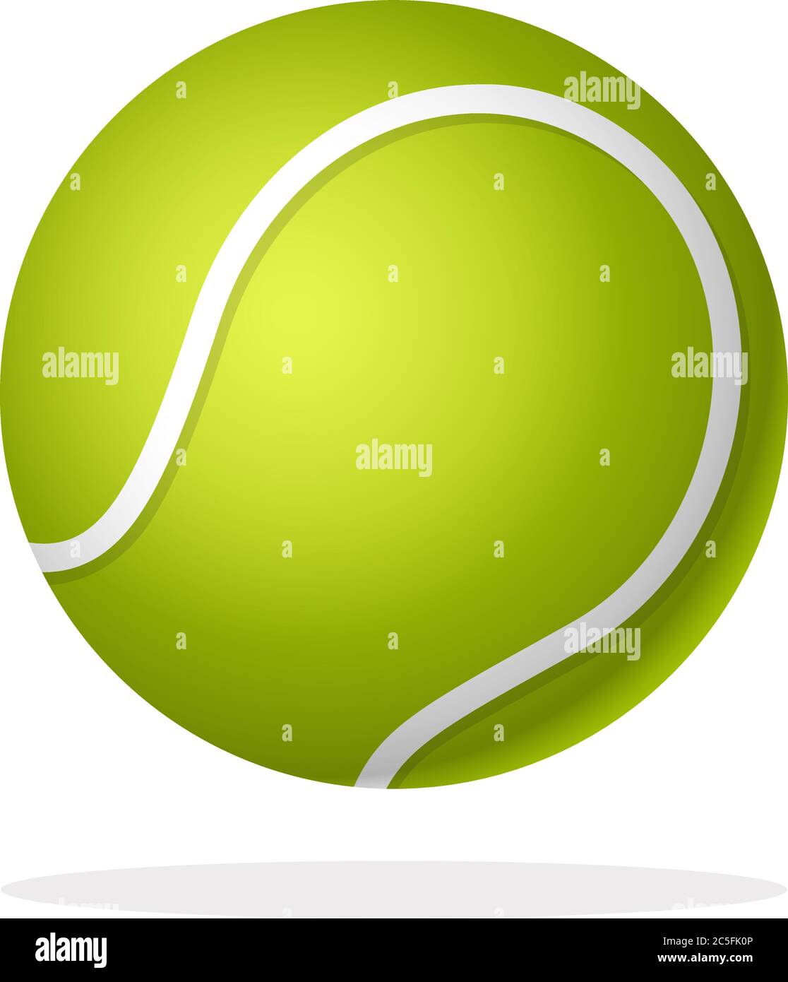 Tennis ball sport equipment in trendy flat style isolated on white ...