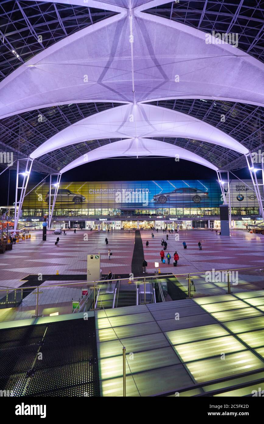 MUNICH, GERMANY - CIRCA JANUARY, 2020: view of the Munich Airport ...