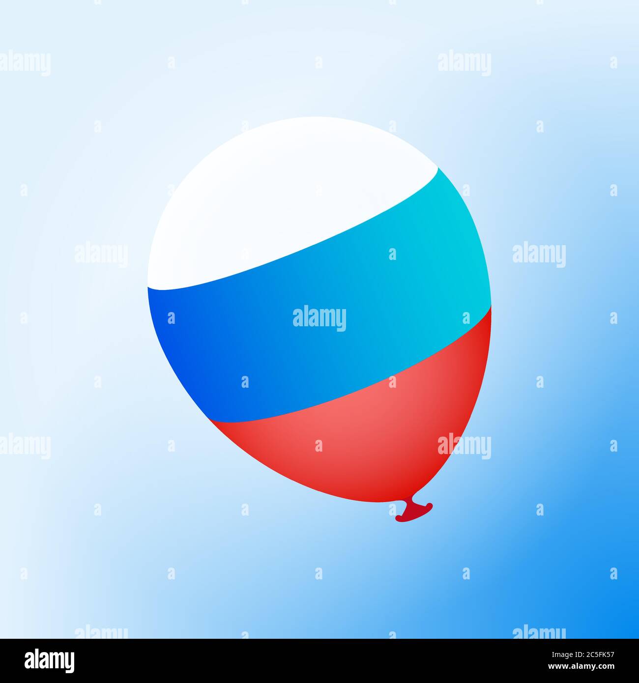Glossy Balloons with Russia Day in trendy flat style isolated. Stock ...