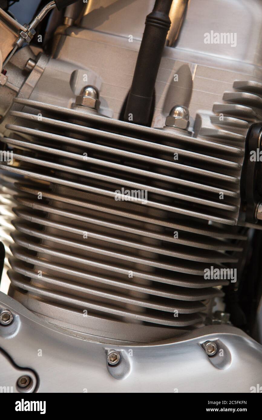 close up detail image of motorbike engine Stock Photo - Alamy