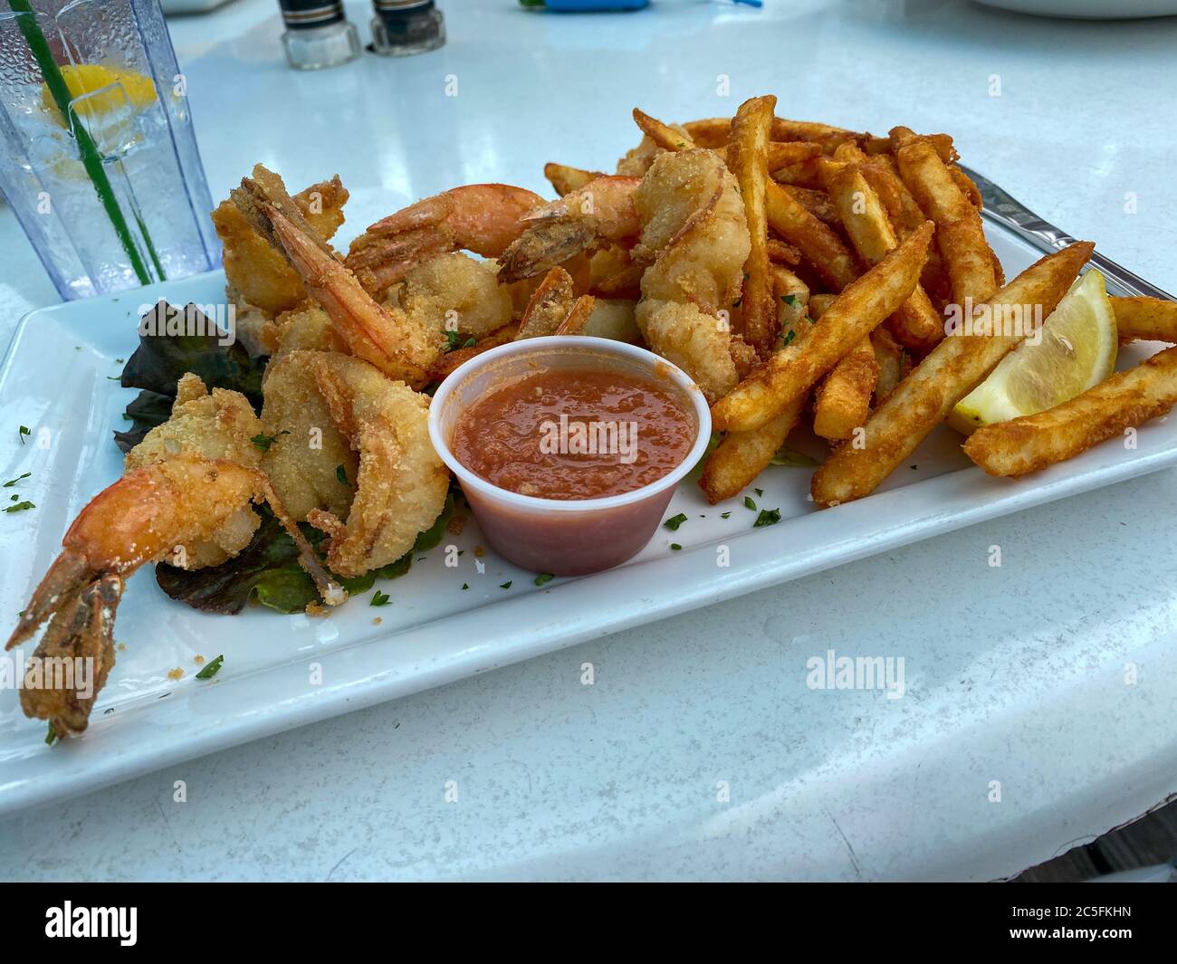 Fried Shrimp With French Fries