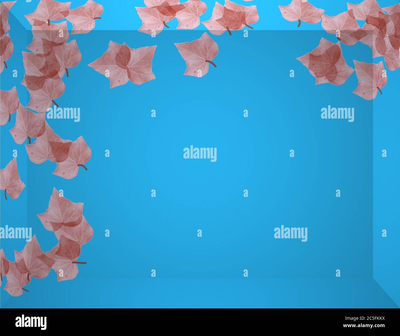 Three dimensional background graphic with falling autumn leaves against ...