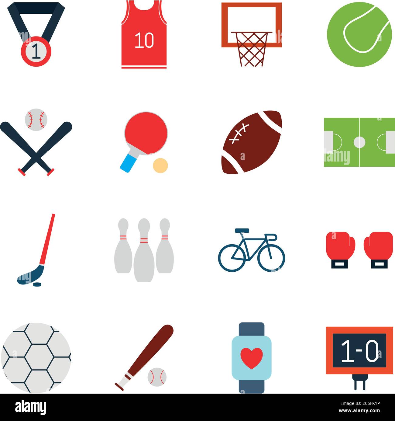 flat style icon set design, Sport hobby competition and game theme ...