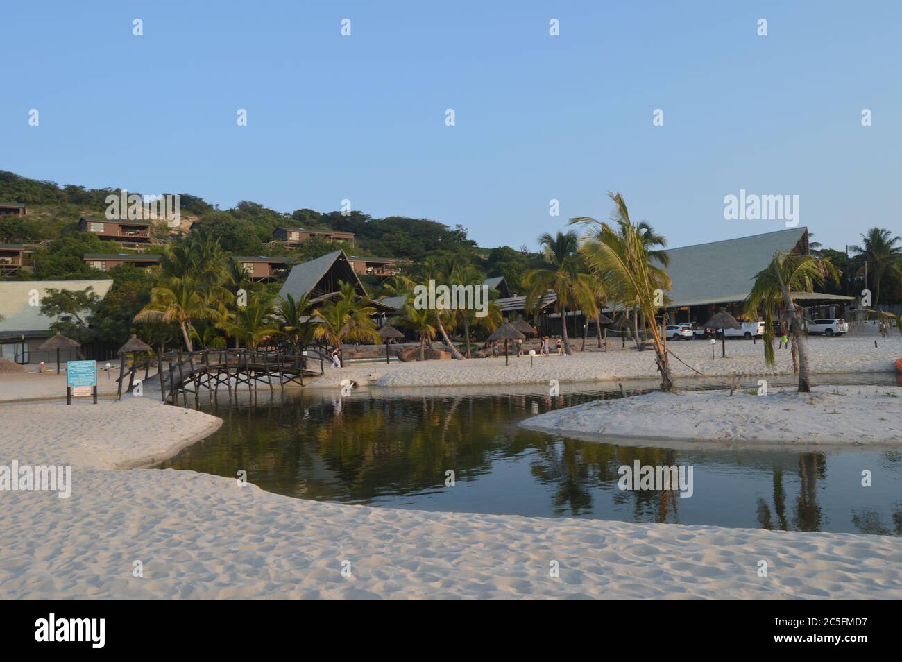 Beautiful Bilene beach and lagoon near Maputo in Mozambique Stock Photo ...