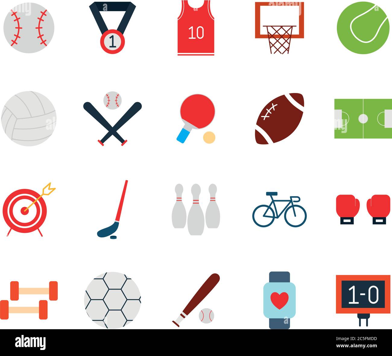 flat style icon set design, Sport hobby competition and game theme ...