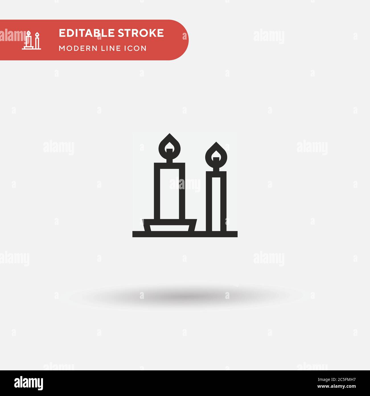 Candles Simple vector icon. Illustration symbol design template for web ...
