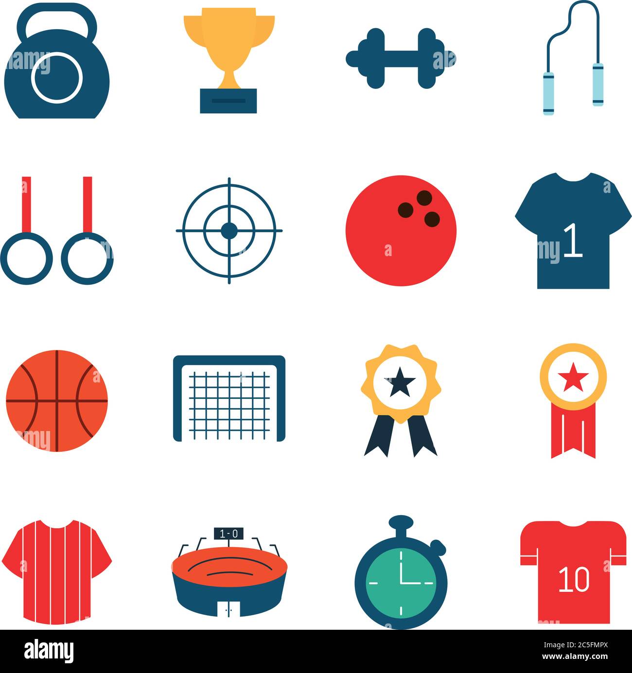 flat style icon set design, Sport hobby competition and game theme ...