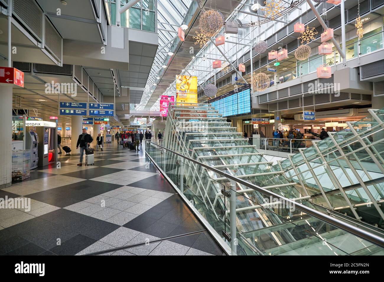 MUNICH, GERMANY - CIRCA JANUARY, 2020: interior shot of Terminal 1 ...
