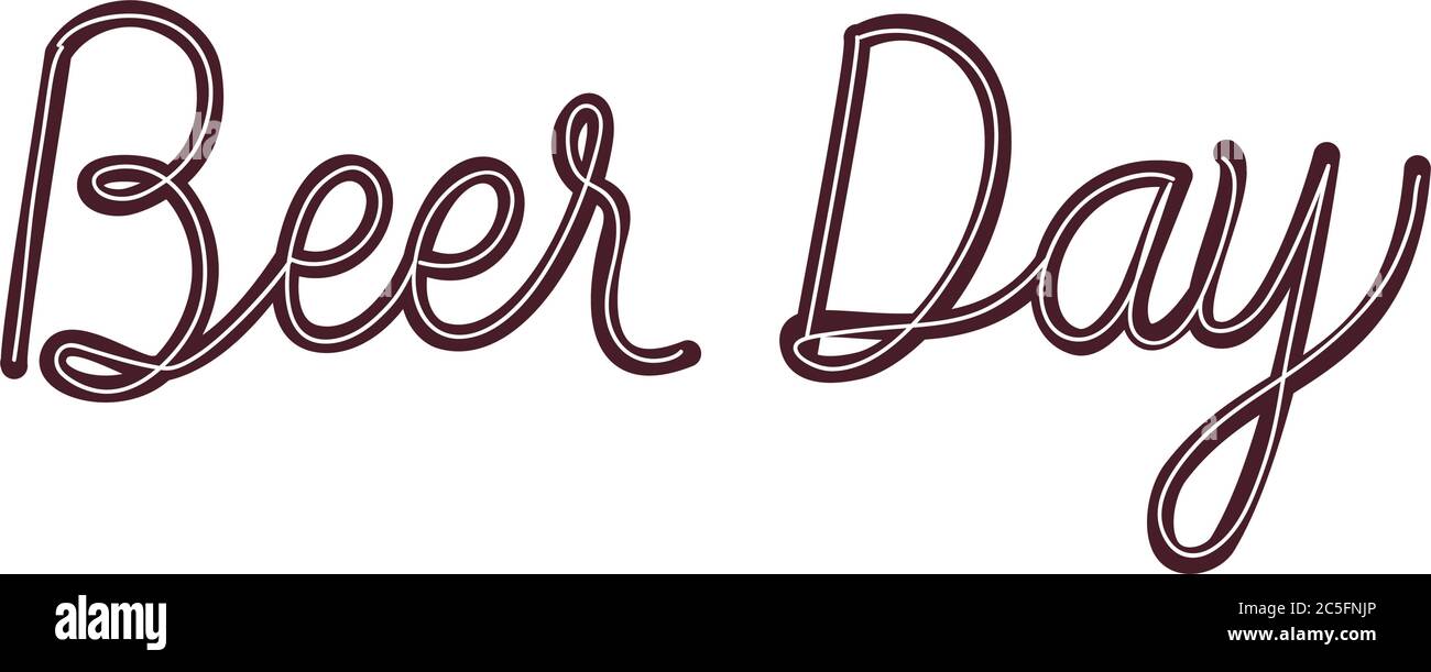 Beer day text design, Pub alcohol bar brewery drink ale and lager theme ...