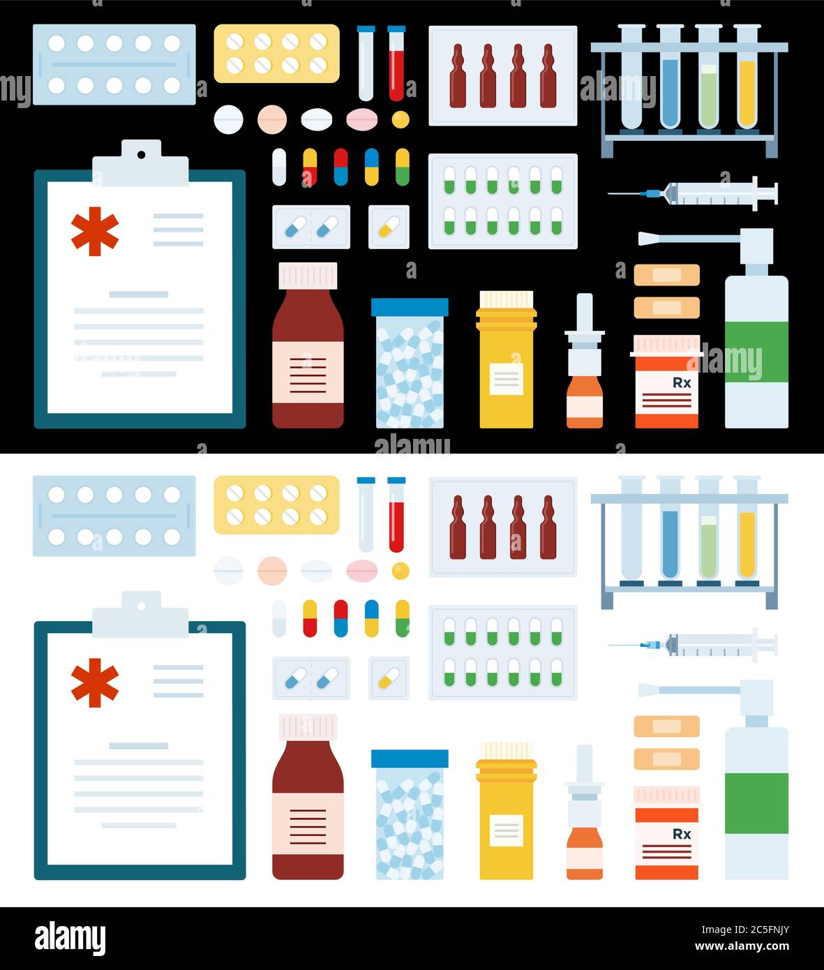 Medicine green and yellow pills or capsules. Drug prescription for ...